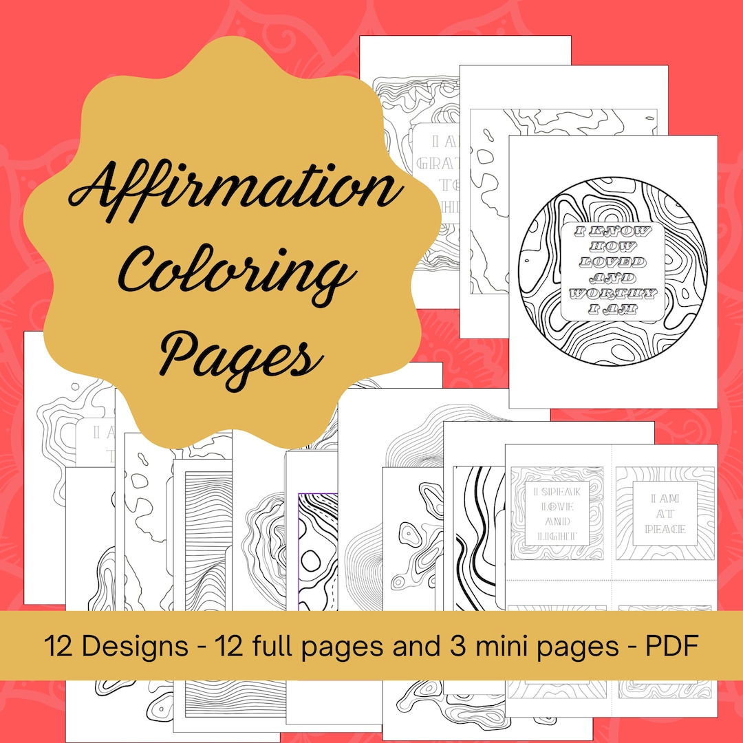 Positive Affirmation Coloring Pages Self Esteem Coloring Pages ...