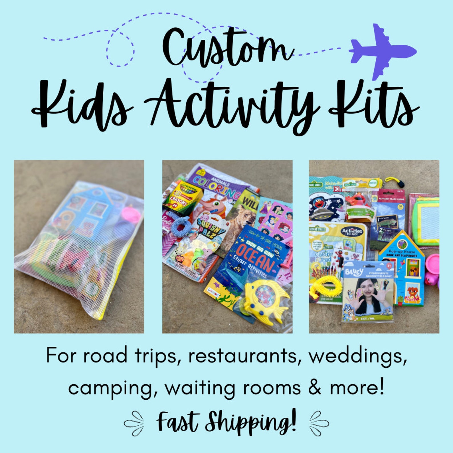 Customizable Activity Kit for Kids Restaurant Toys for Toddler Travel ...