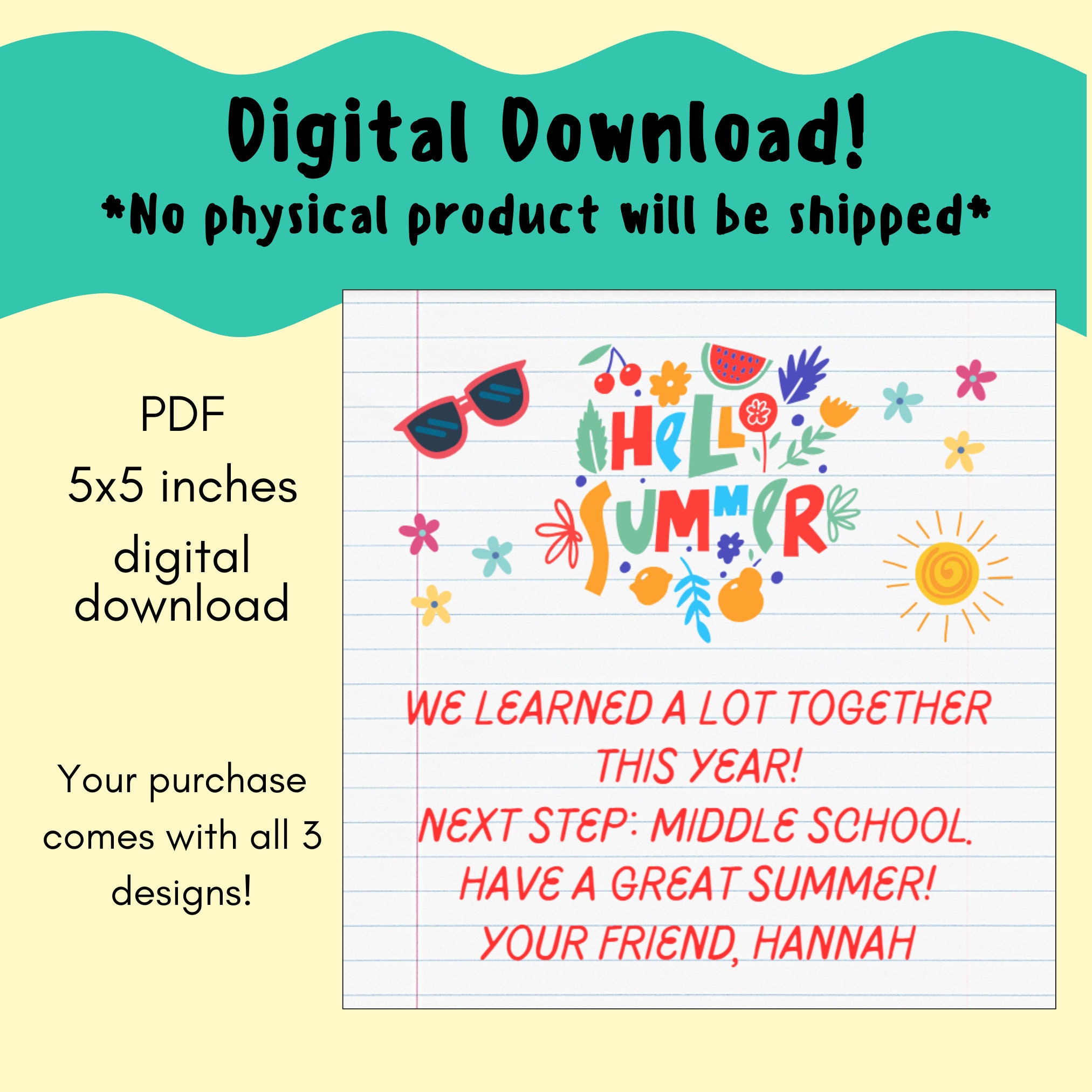 End of School Year Gift Tags for Class Party Tags for Favor Bags ...