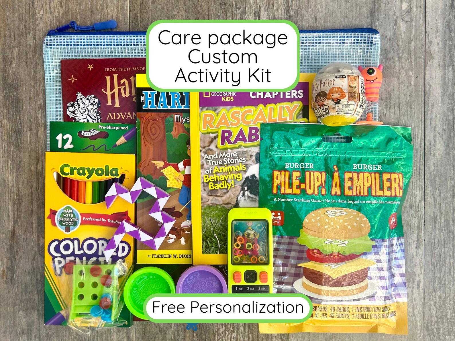 Kids Care Package Custom Activity Kit for Kids Personalized Care ...