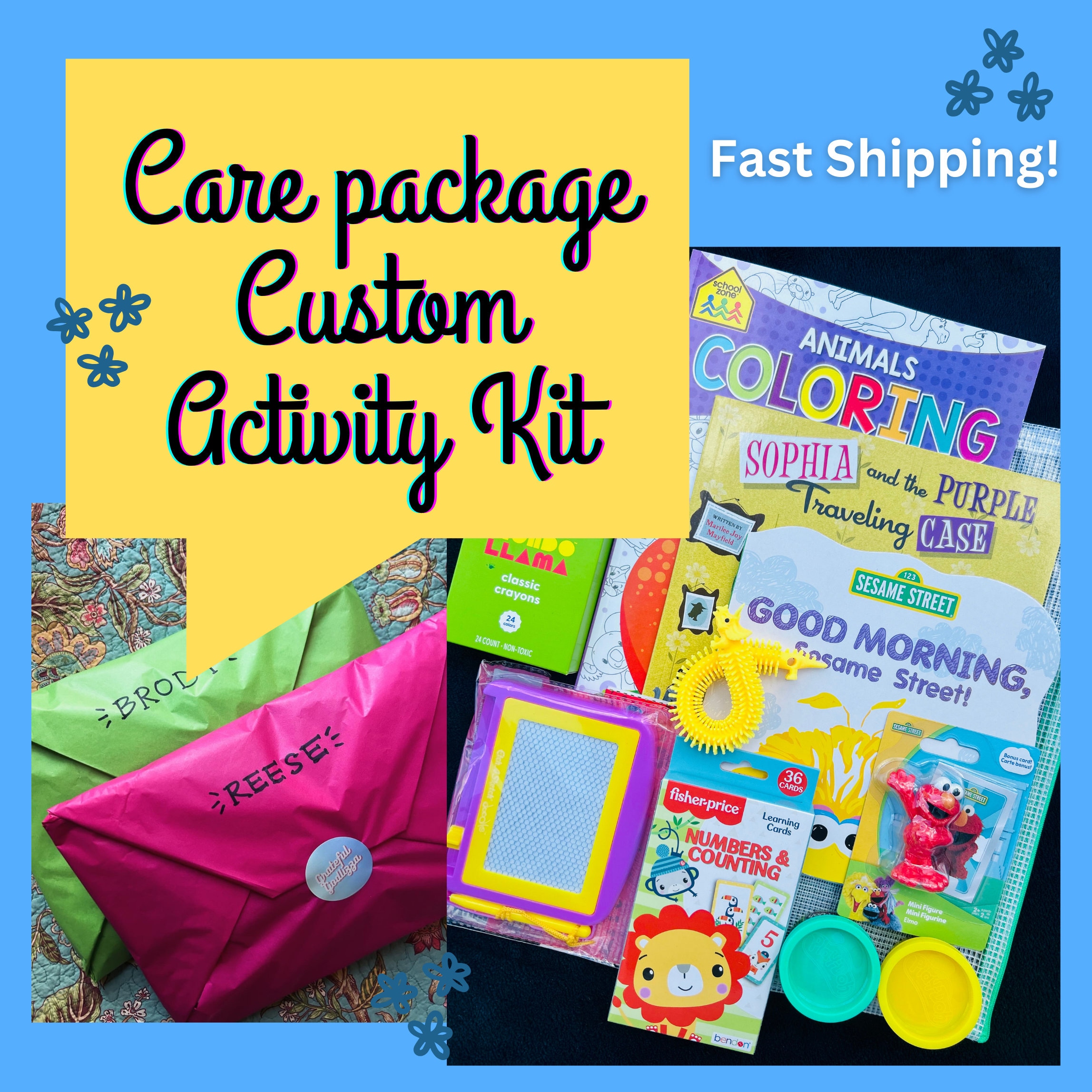 Kids Care Package Custom Activity Kit for Kids Personalized Care ...
