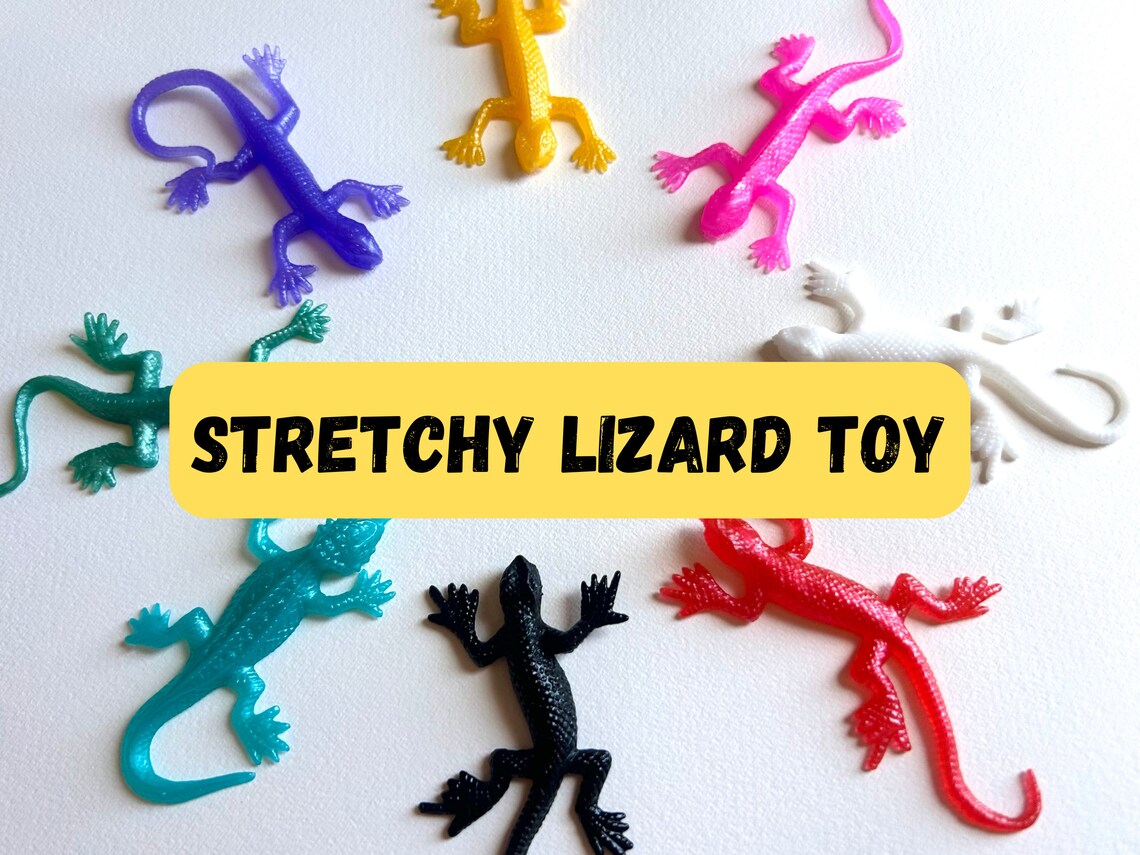 Stretchy Lizard Toy Lizard Party Favor for Kids Reptile Party Gift for Boys Birthday Party Favor ...
