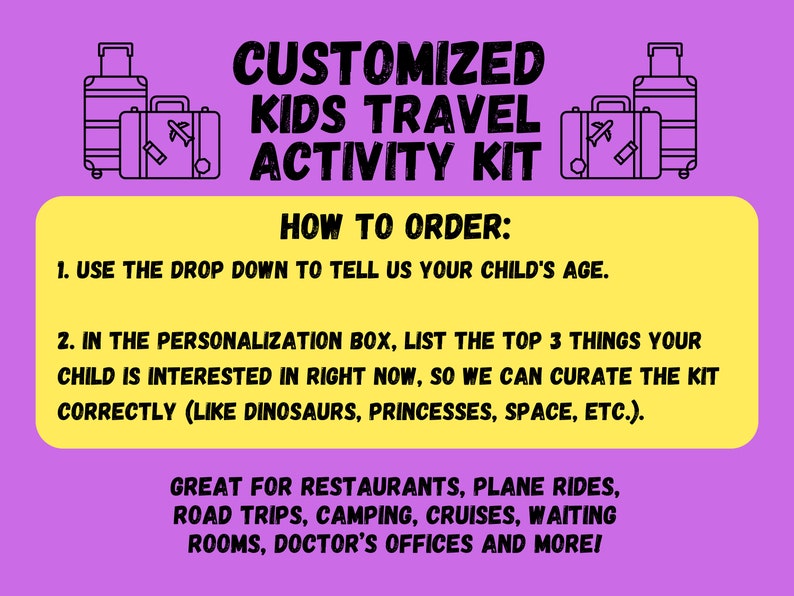 Camping Activity Kit for Kids Travel Activites for Kids on the Go Easy ...