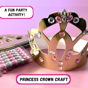 Princess Crown Craft Kit DIY Tiara Making Kids Activity Set Sleepover ...