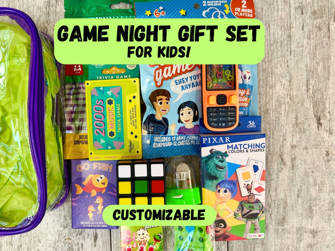 Game Night for Kids Game Night Gift Set Travel Games for Kids Party ...