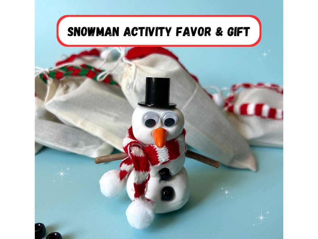 Snowman Craft Kit Christmas Party Activity Kids Winter Craft Holiday ...