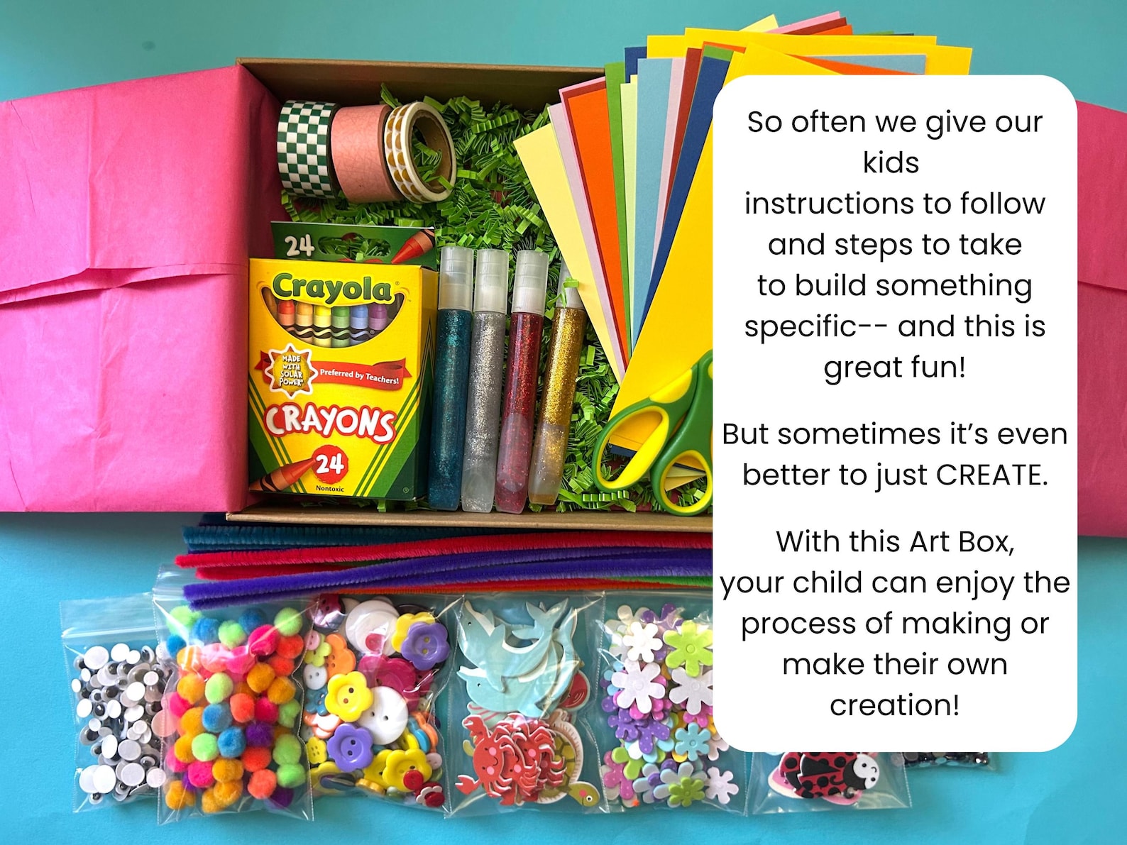 Personalized Childrens Art Set for Kids Craft Kit for Children Art ...