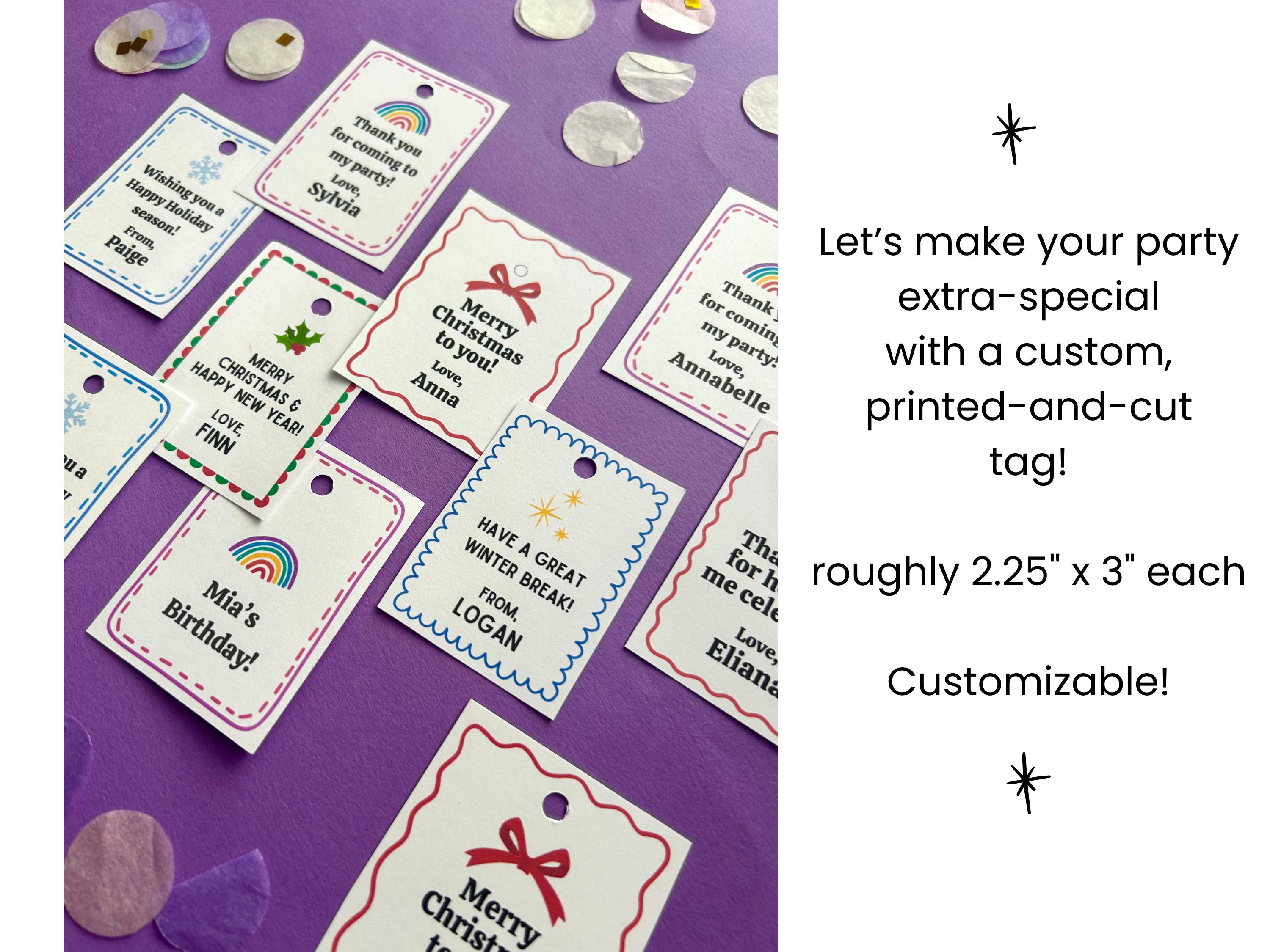 Add a Custom Gift Tag to Your Party Favor - Etsy