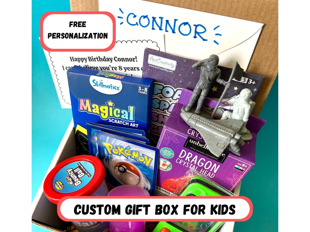 Kids Gift Box Idea Holiday Gift Box for Kids Birthday Box for Birthday ...
