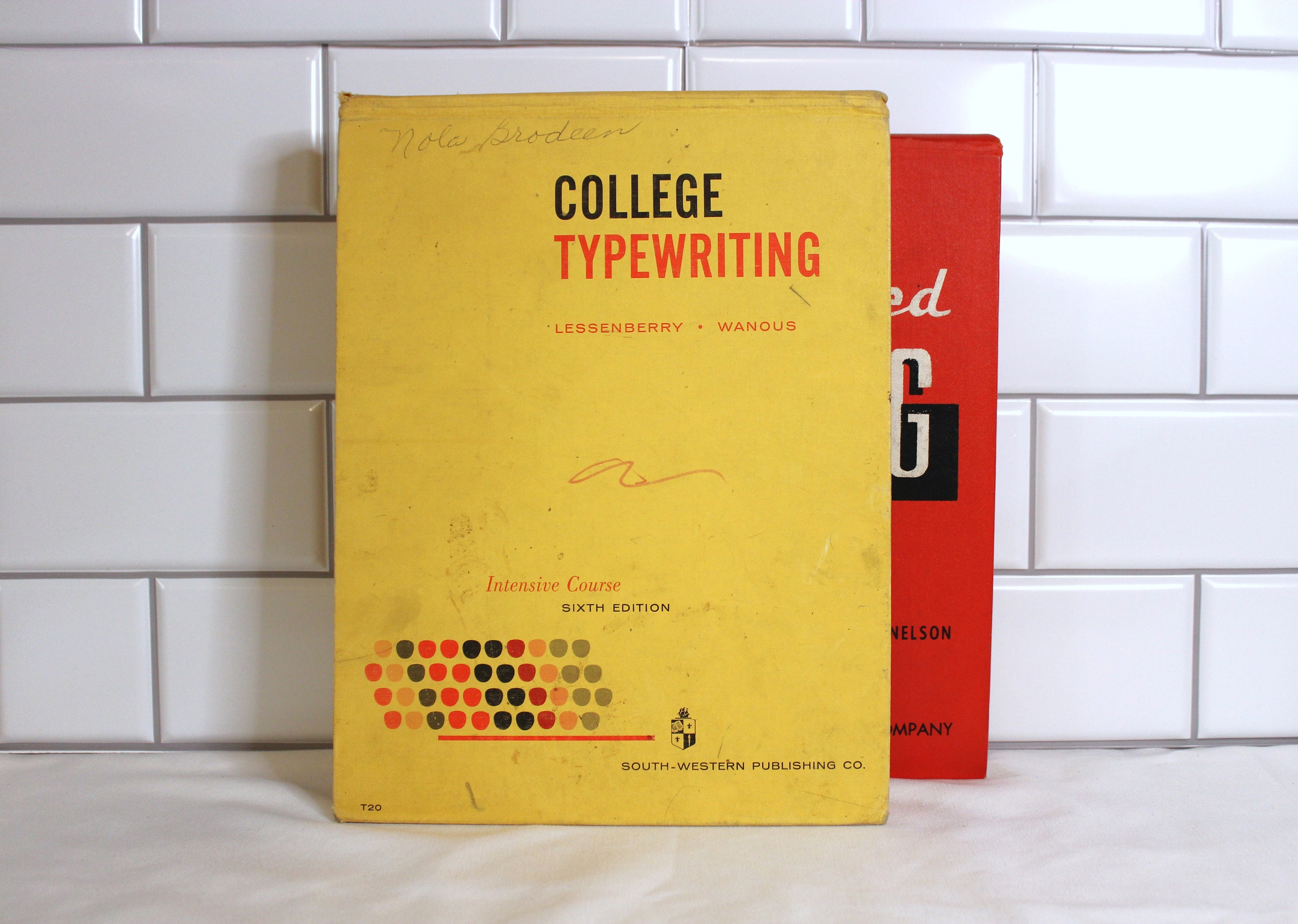 Typing Textbook Coffee Table Set Decorative Book Bundle - Etsy