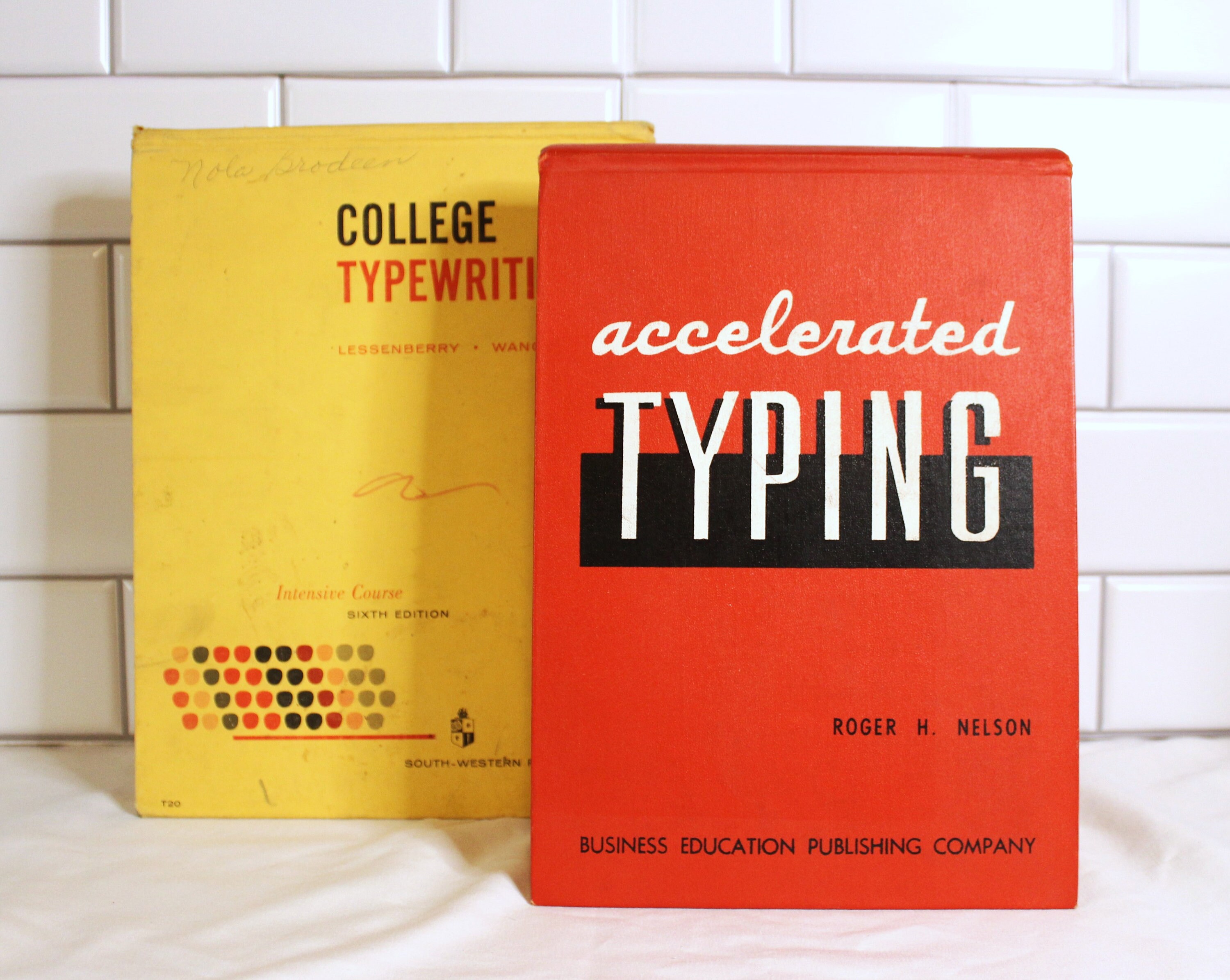 Typing Textbook Coffee Table Set Decorative Book Bundle - Etsy