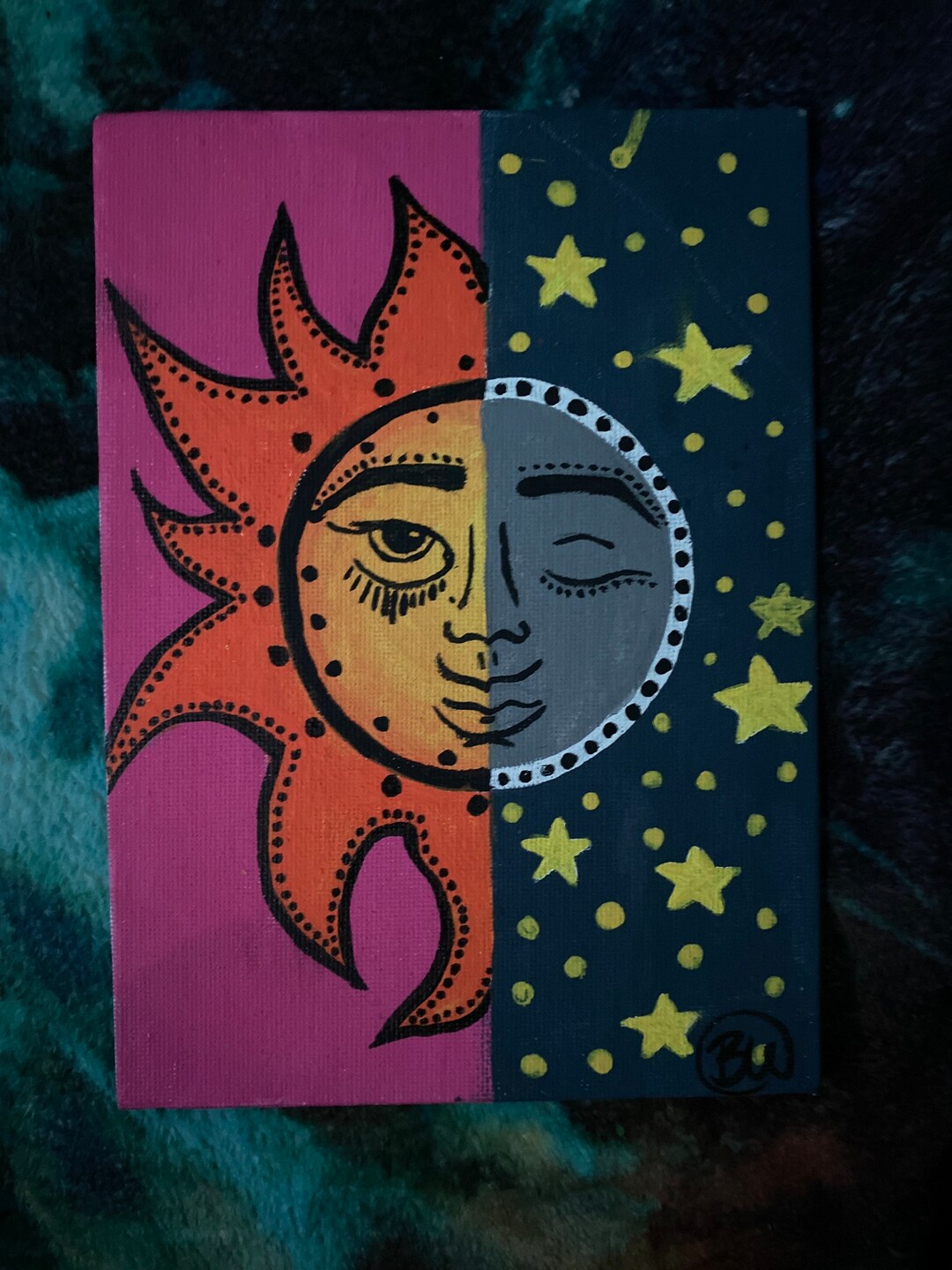Sun and Moon Painting - Etsy