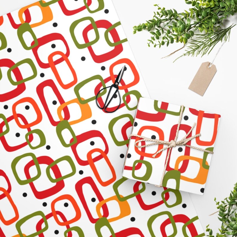 Mid Century Modern Wrapping Paper, MCM Wrapping Paper, Retro Wrapping ...