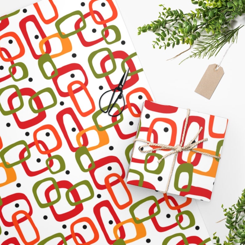 Mid Century Modern Wrapping Paper, MCM Wrapping Paper, Retro Wrapping ...