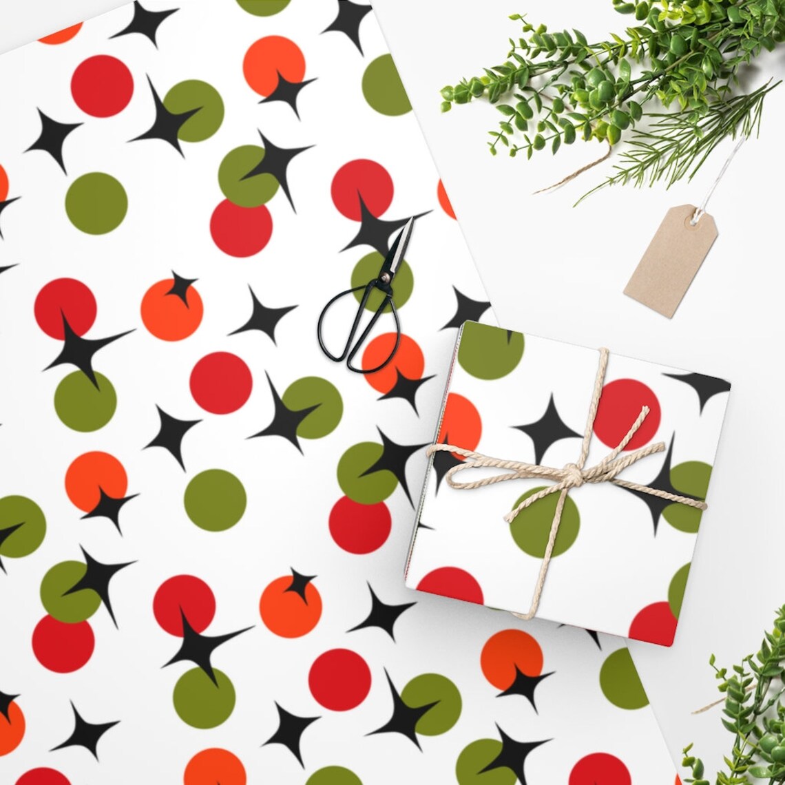 Mid Century Modern Wrapping Paper, MCM Wrapping Paper, Retro Wrapping ...