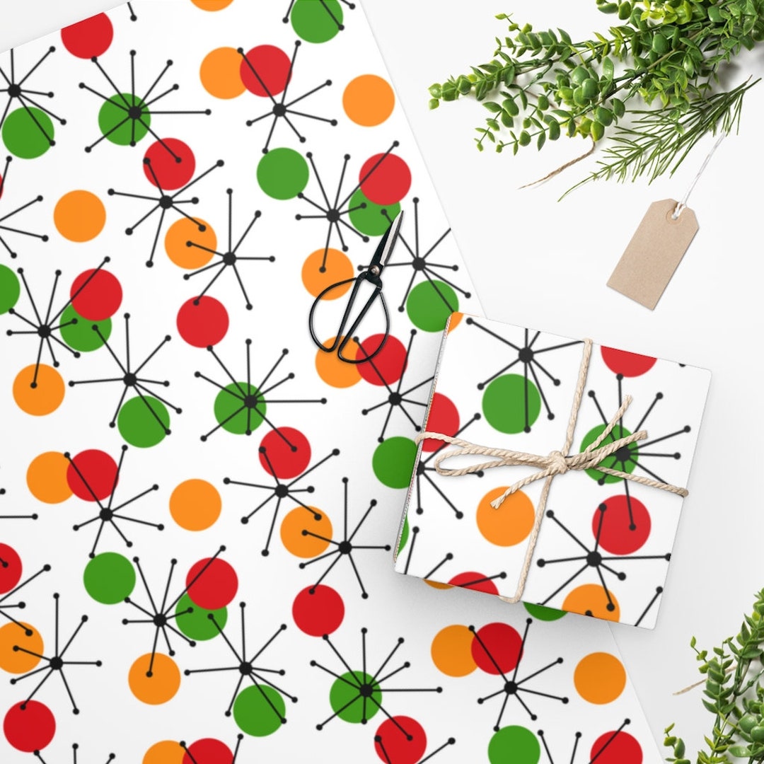 Mid Century Modern Wrapping Paper, MCM Wrapping Paper, Retro Wrapping ...