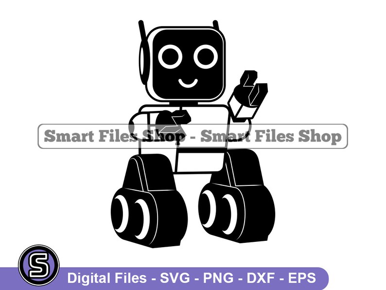 Robot 3 SVG Robot SVG Robotics Svg Robot Dxf Robot Png - Etsy