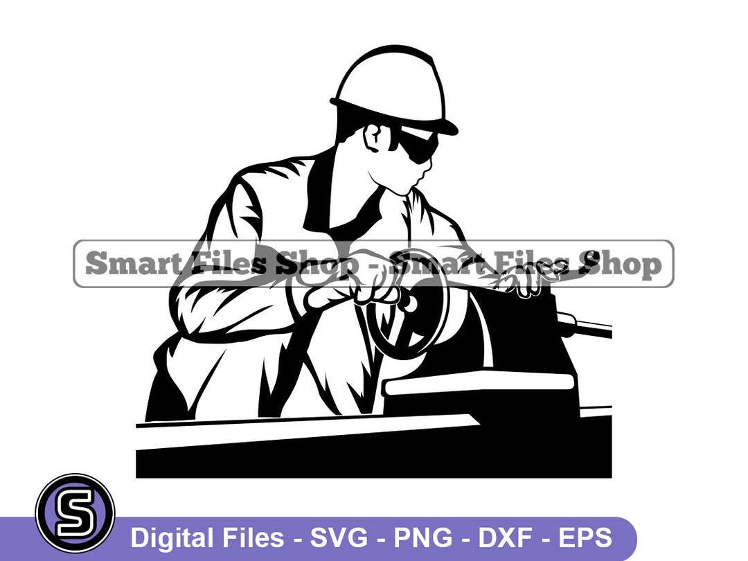 Machine Worker Svg, Machinist Svg, Industrial Worker Svg, Factory ...