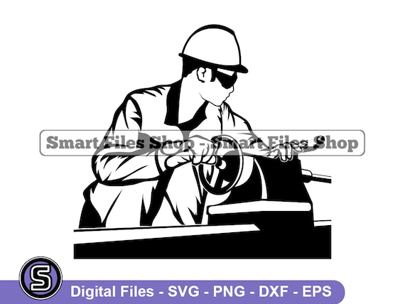 Machine Worker Svg Machinist Svg Industrial Worker Svg - Etsy