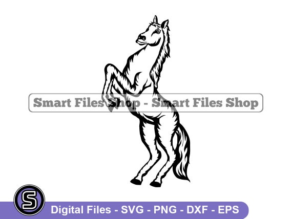 Standing Horse SVG Horse Svg Mustang Horse Svg Horse Dxf - Etsy Australia