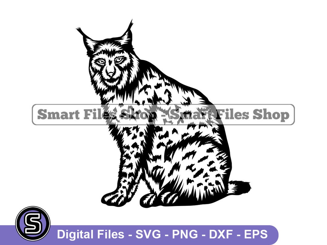 Sitting Lynx 2 Svg, Lynx Svg, Wild Cat Svg, Lynx Dxf, Lynx Png, Lynx ...
