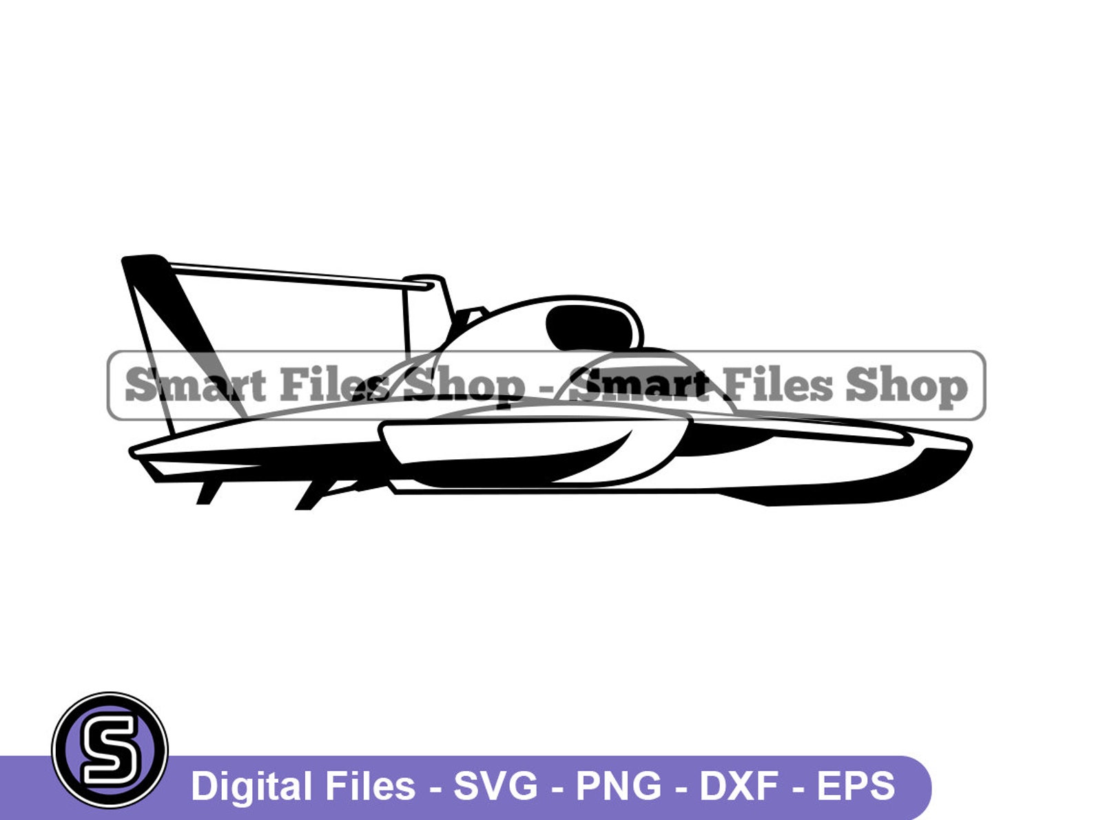 Hydroplane Boat #2 Svg, Sailing Svg, Hydroplane Boat Dxf, Hydroplane ...