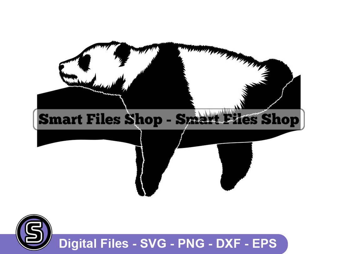 Sleeping Panda Svg, Lazy Panda Svg, Panda Svg, Cute Panda Svg, Panda ...
