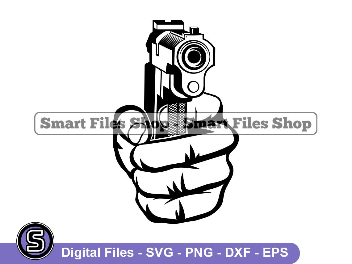 Handgun 6 Svg Handgun Svg Gun Svg Pistol Svg Handgun Dxf | Etsy