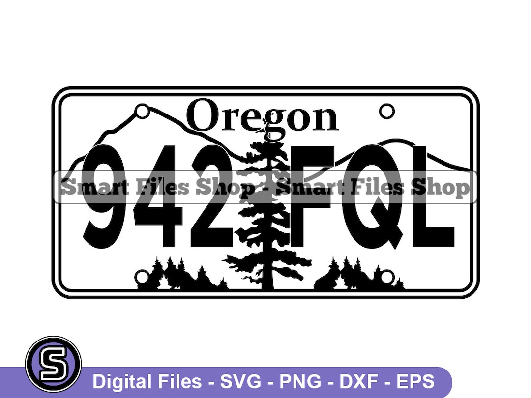 Oregon Licence Plate Svg, Oregon Svg, Driving Svg, Driver Svg, Oregon ...