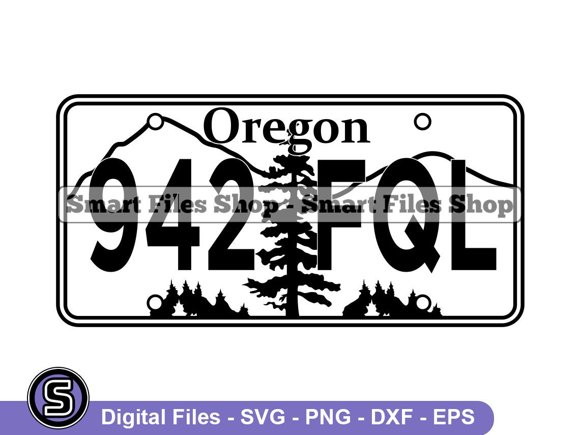 Oregon Licence Plate Svg, Oregon Svg, Driving Svg, Driver Svg, Oregon ...