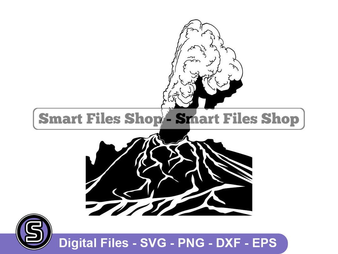 Volcano Eruption Svg, Volcano Svg, Lava Svg, Volcano Dxf, Volcano Png ...