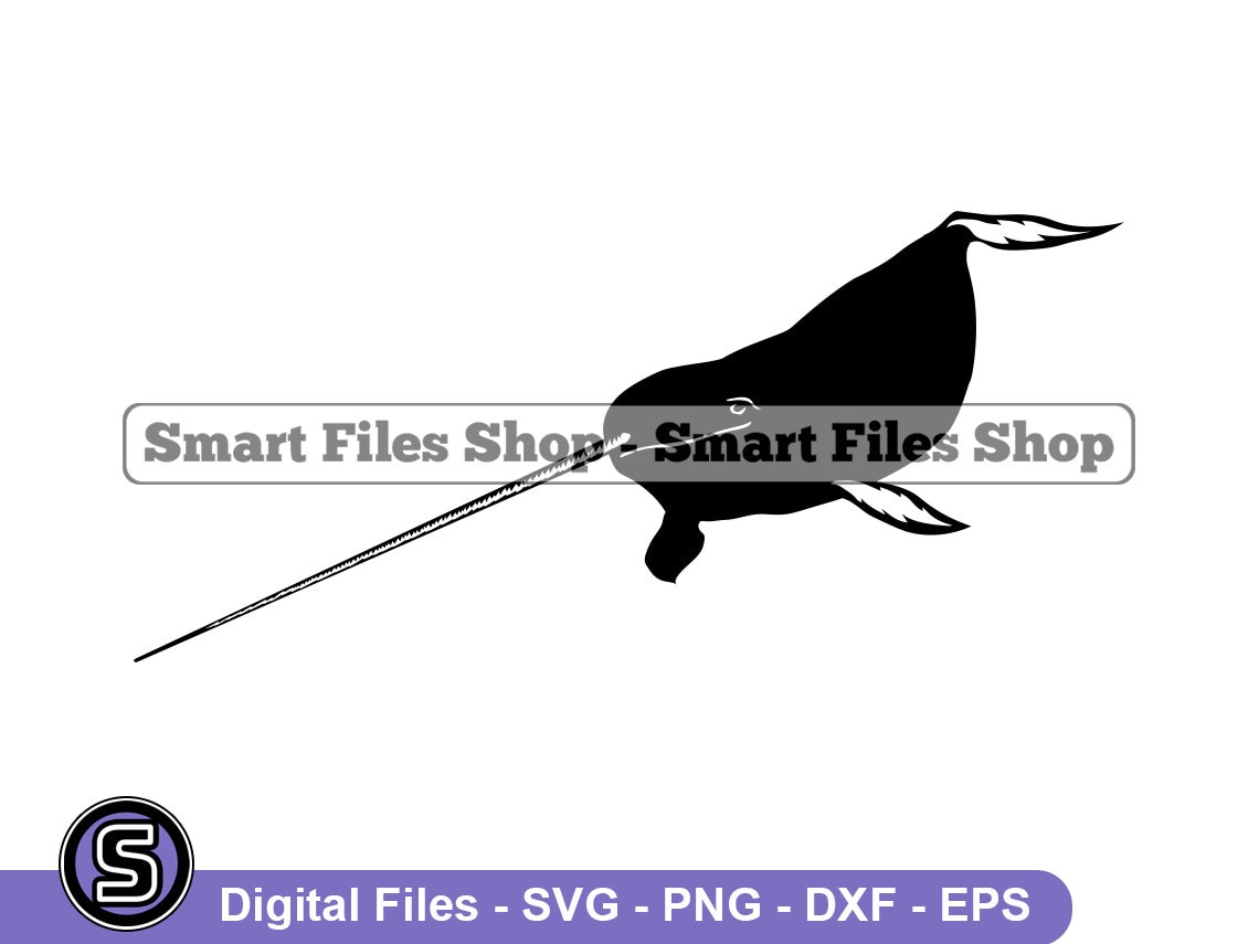 Narwhal 4 SVG Narwhal SVG Ocean Creatures Svg Narwhal Dxf - Etsy