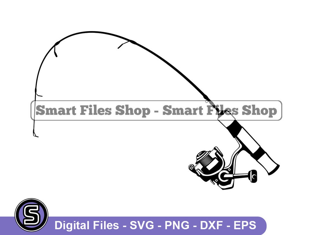 Fishing Rod Svg, Fishing Svg, Flyfishing Svg, Fishing Dxf, Fishing Png ...