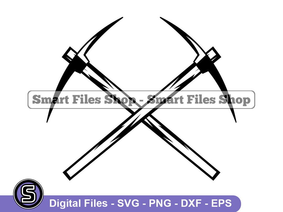 Pick Axe Logo #2 Svg, Pick Axe Svg, Mining Svg, Miner Svg, Pick Axe Dxf ...