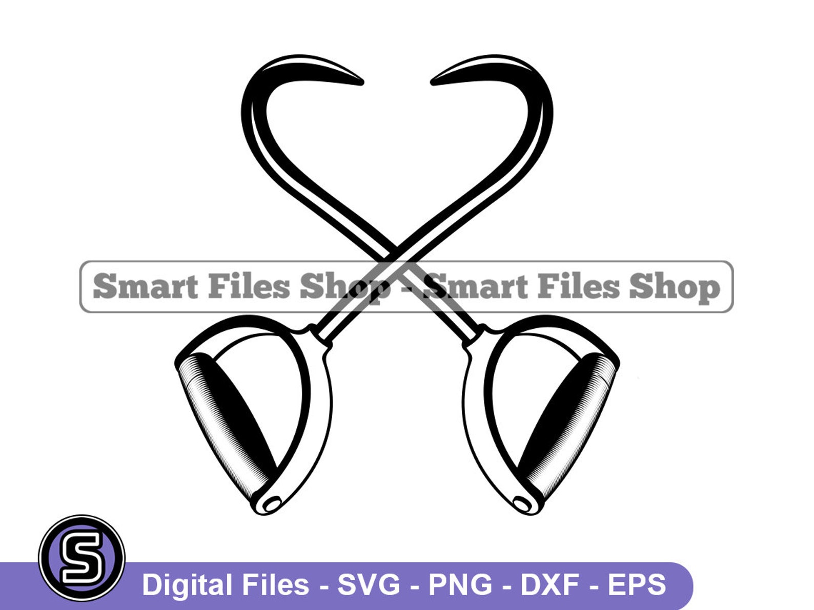 Hay Hook Logo Svg, Hay Hook Svg, Farming Svg, Gardening Svg, Hay Hook ...