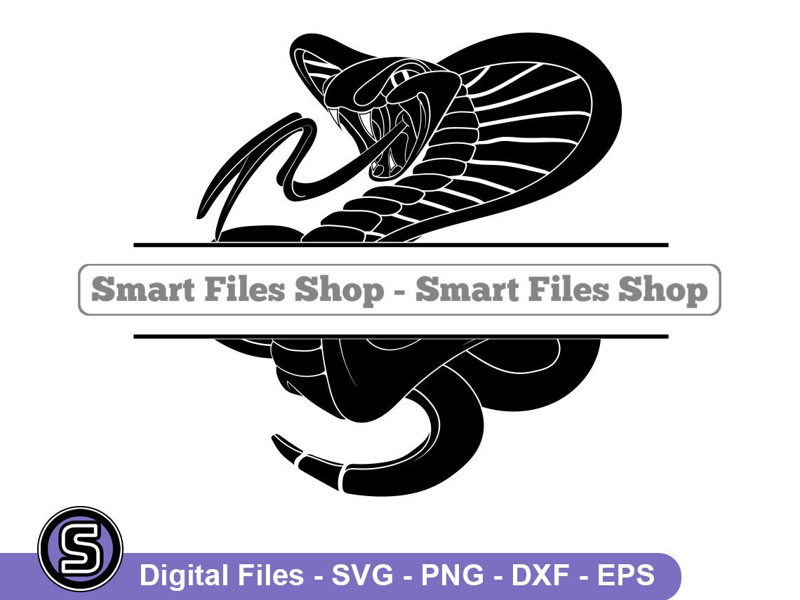 Cobra Split Monogram SVG Cobra Svg Snake Svg Cobra Logo | Etsy