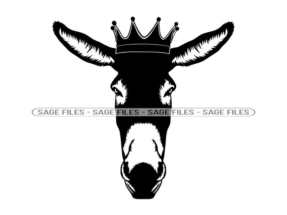 Mule in Crown 2 SVG King Mule SVG Mule Svg Donkey Svg - Etsy