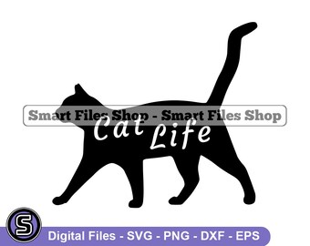 Cat Life PNG SVG - Etsy