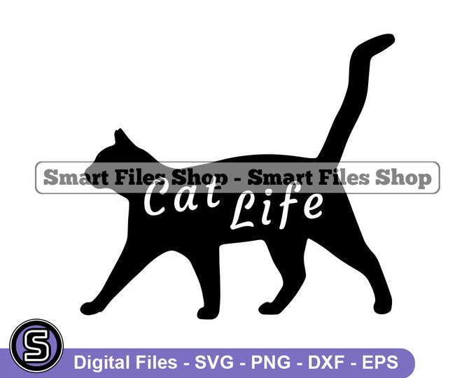 Cat Life PNG SVG - Etsy
