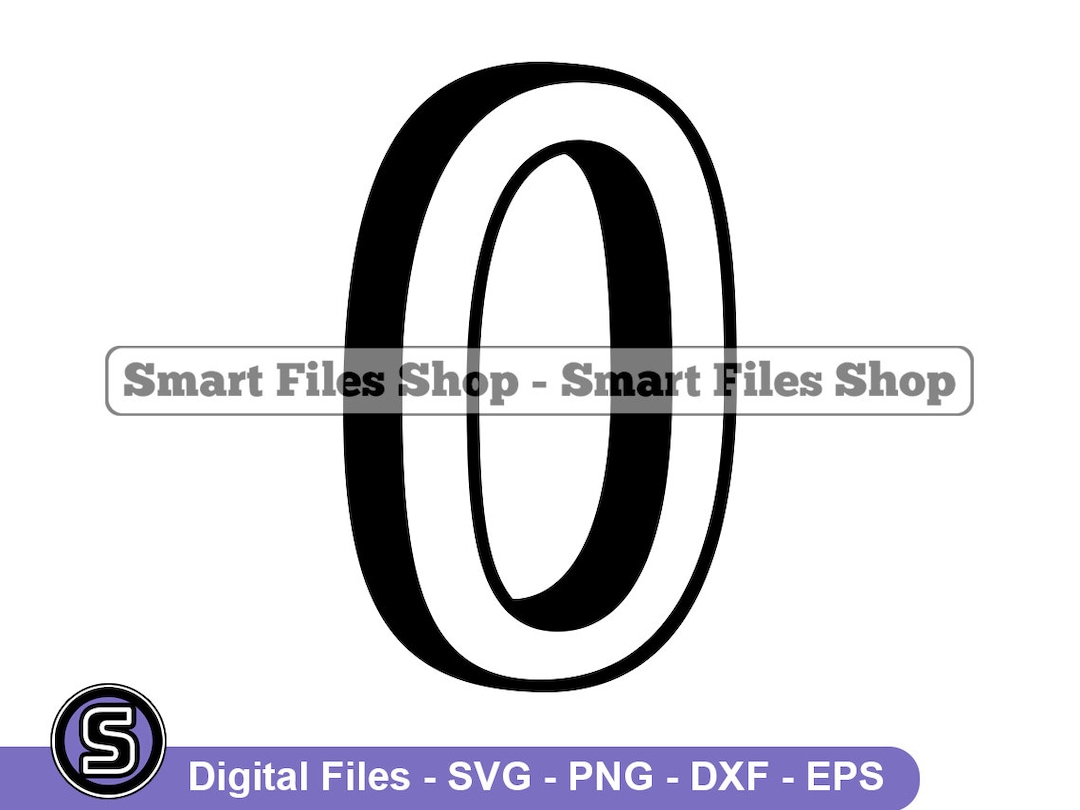 Number 0 in 3D Svg, Number 0 Svg, 3D Svg, Age Svg, Birthday Svg, Number ...