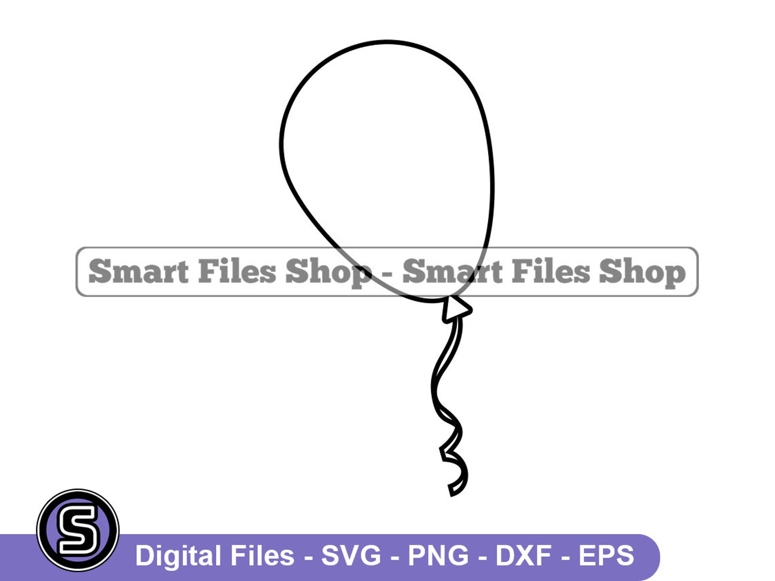 Balloon Outline Svg, Party Svg, Birthday Svg, Balloon Dxf, Balloon Png ...