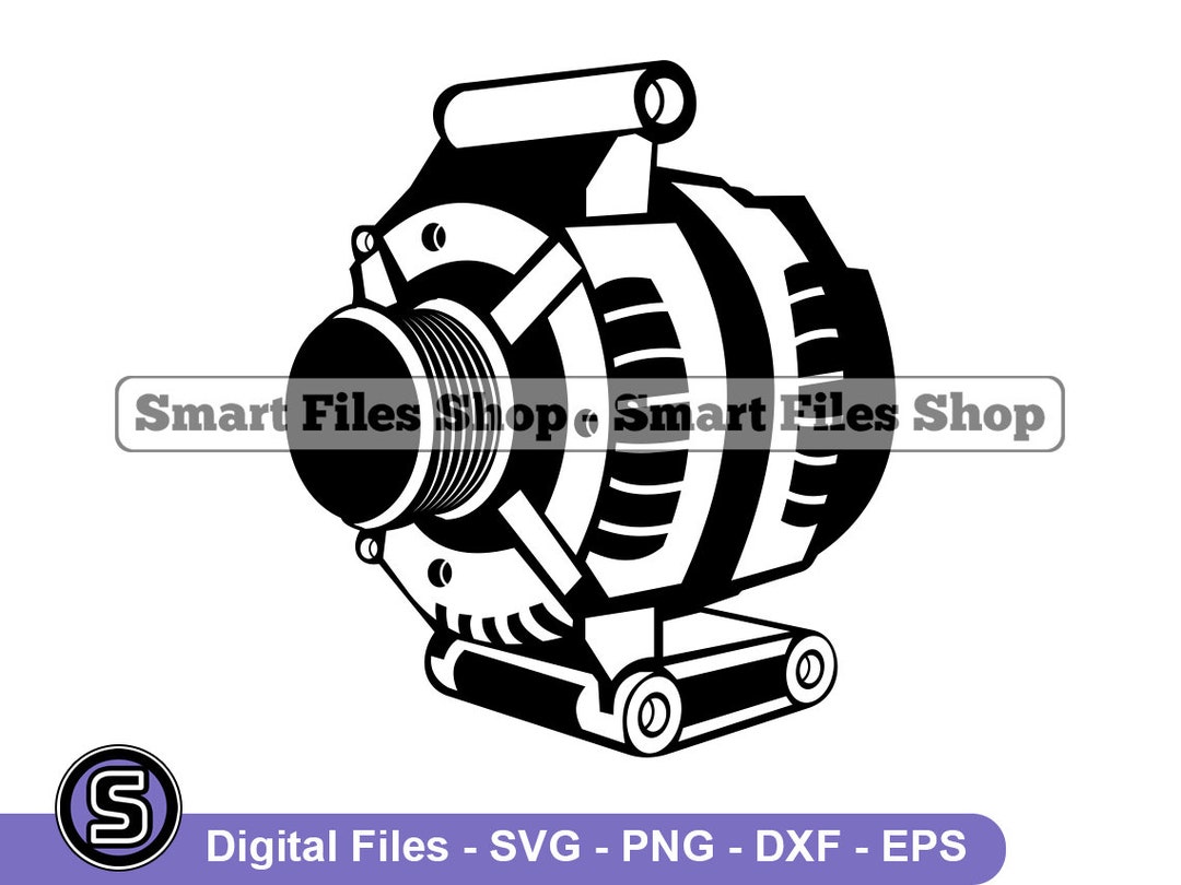 Car Alternator Svg, Car Parts Svg, Car Mechanic Svg, Car Alternator Dxf ...