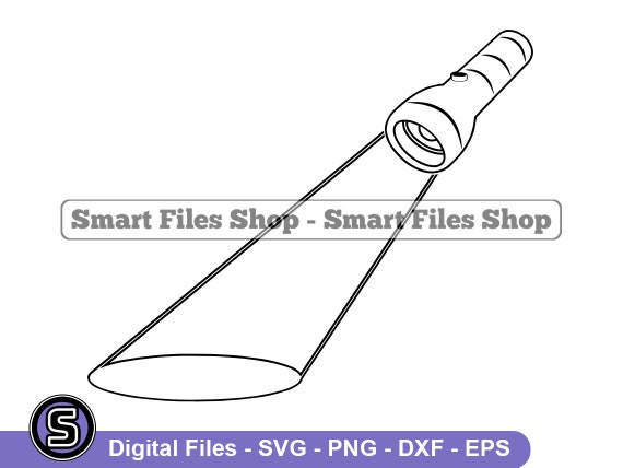 Flashlight Shining Clipart