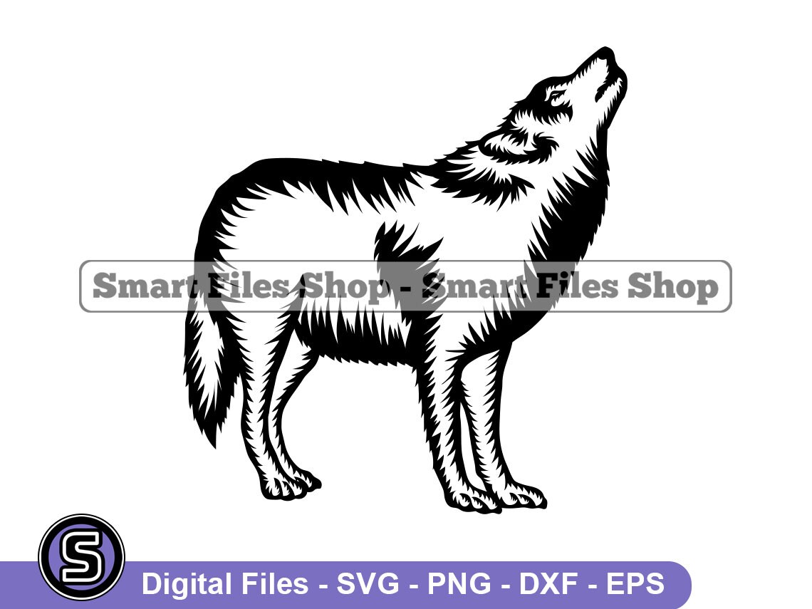 Howling Wolf Svg Direwolf Svg Wolf Svg Howling Wolf Dxf - Etsy