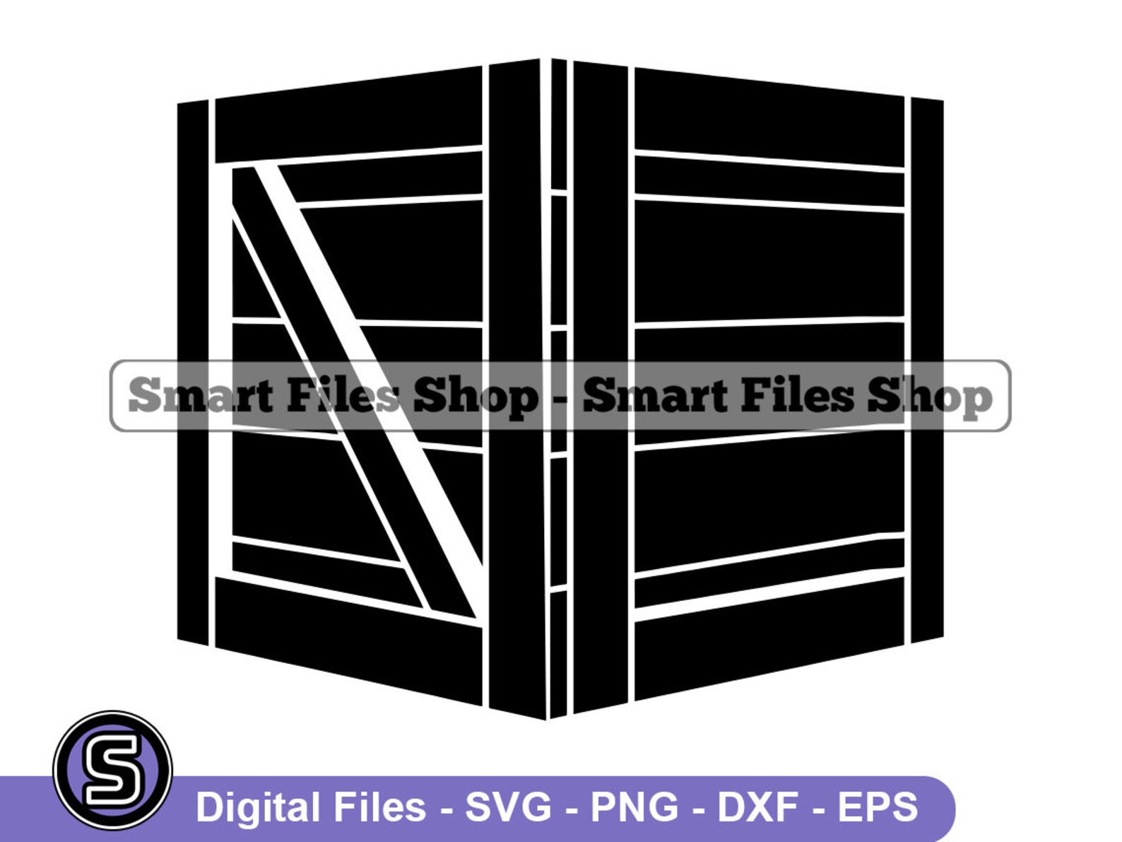 Wooden Crate #2 SVG, Wood Crate SVG, Wooden Box SVG, Wooden Crate Dxf ...