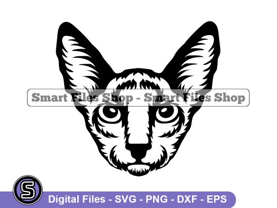 Cornish Rex Cat Face SVG Cat Mascot SVG Cat Head Svg Cat | Etsy