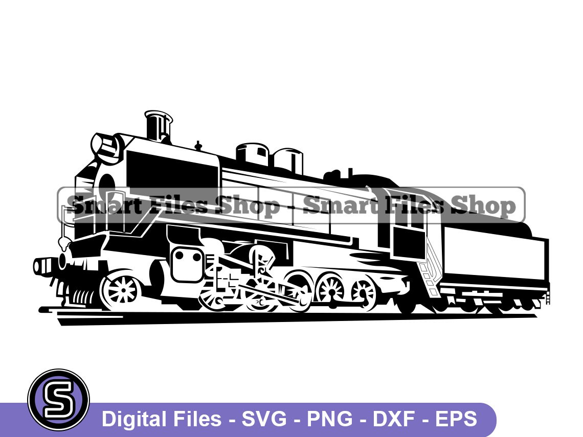 Train 2 SVG Train SVG Steam Engine Svg Locomotive Svg - Etsy