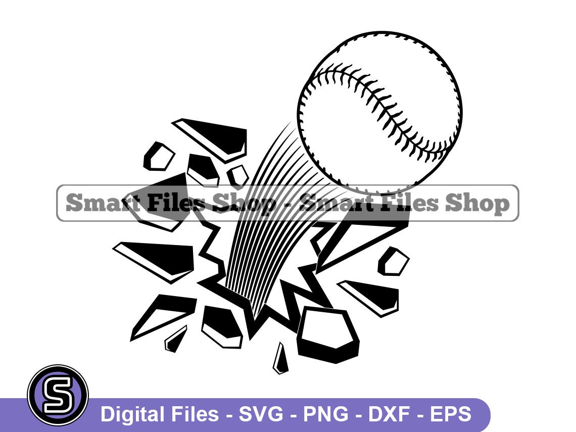 Smashing Baseball Svg Baseball Logo Svg Baseball Svg - Etsy