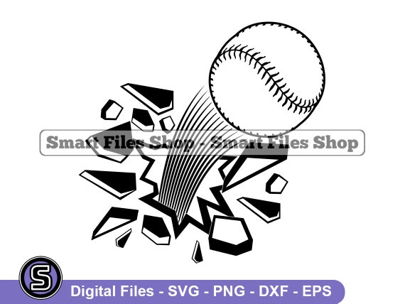 Smashing Baseball Svg Baseball Logo Svg Baseball Svg - Etsy