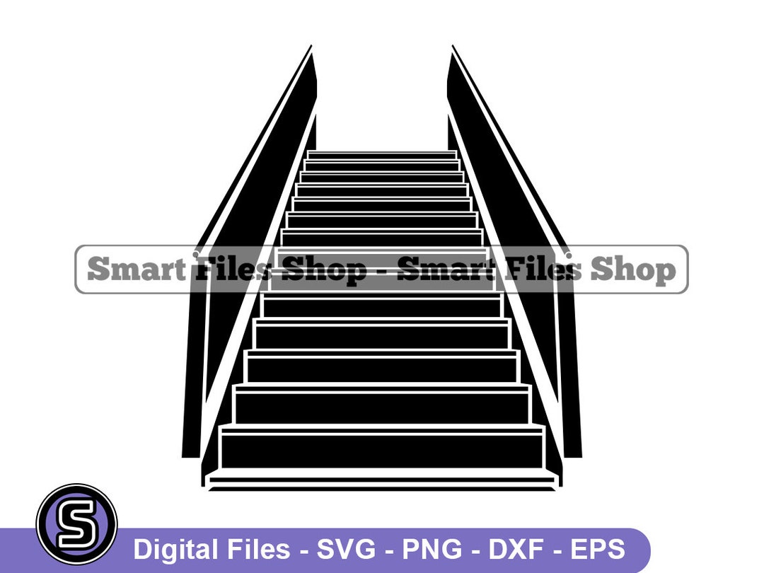 Up Stairs #2 Svg, Stairs Svg, Stairs Dxf, Stairs Png, Stairs Clipart ...